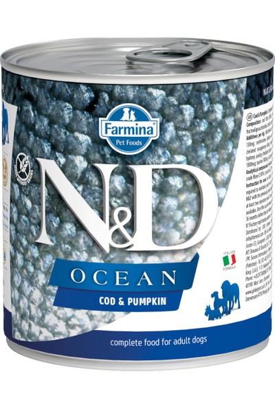 N&D Ocean Morina Balığı,Balkabağı Yetişkin Köpek Konservesi 285 gr