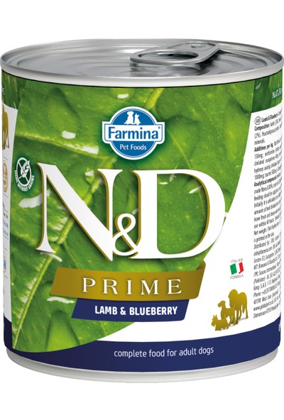 N&D Prime Kuzulu Yaban Mersini Köpek Konservesi 285 gr