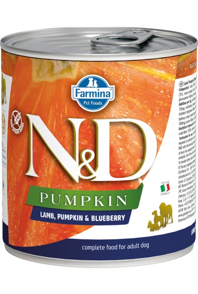 N&D Pumpkin Kuzulu Yaban Mersinli Köpek Konservesi 285 gr