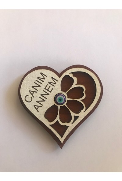 Ahşap Kalpli Canım Annet Buzdolabı Süsü Magnet Ahşap Kalpli Canım Annet Buzdolabı Süsü Magnet