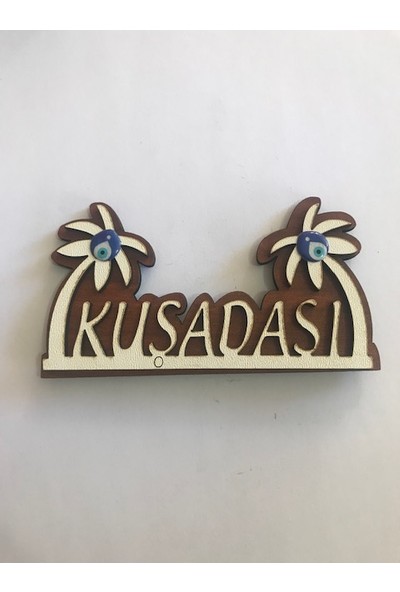 Ahşap Palmiye Kuşadası Buzdolabı Süsü Magnet