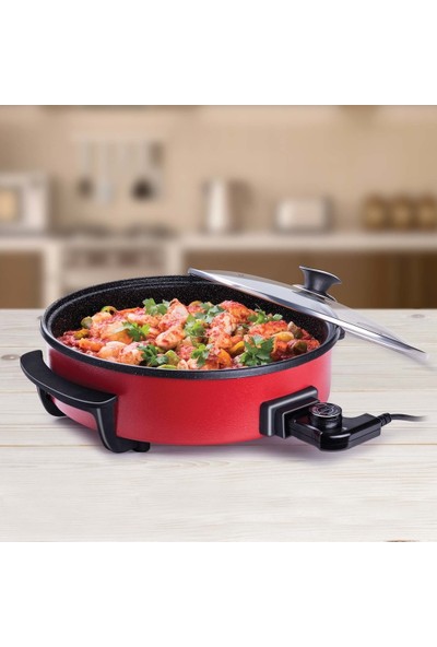 King K-5026 Hanımeli Kırmızı Pizza Tavası 40 Cm King K-5026 Hanımeli Kırmızı Pizza Tavası 40 Cm