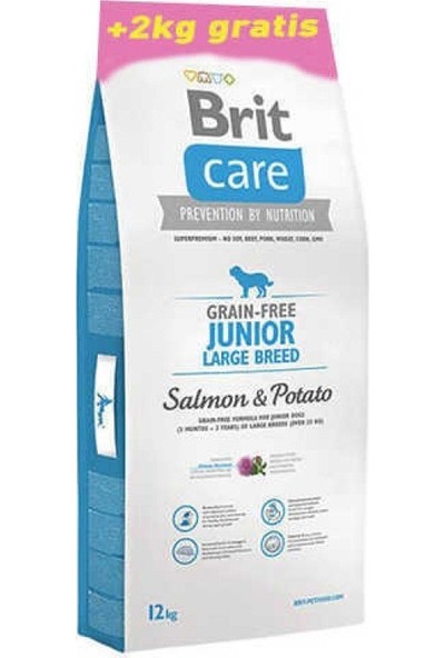 Brit Care Somonlu Patatesli Tahılsız Büyük Irk Yavru Köpek Maması 12+2kg Brit Care Somonlu Patatesli Tahılsız Büyük Irk Yavru Köpek Maması 12+2kg