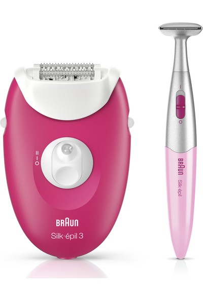 Braun Silk-épil 3 3420 Epilatör Ahududu Pembe - 2 Ek Parçalı Kablolu Epilatör / Epilasyon Braun Silk-épil 3 3420 Epilatör Ahududu Pembe - 2 Ek Parçalı Kablolu Epilatör / Epilasyon