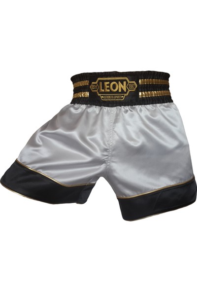 Leon Gold Star Muay Thai Kick Boks Şortu Silver BYL1003 Leon Gold Star Muay Thai Kick Boks Şortu Silver BYL1003