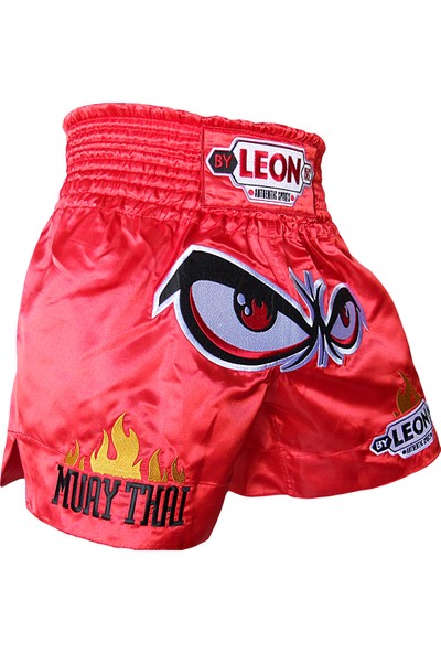 Leon No Fear Muay Thai ve Kick Boks Şortu Kırmızı BYL1001 Leon No Fear Muay Thai ve Kick Boks Şortu Kırmızı BYL1001