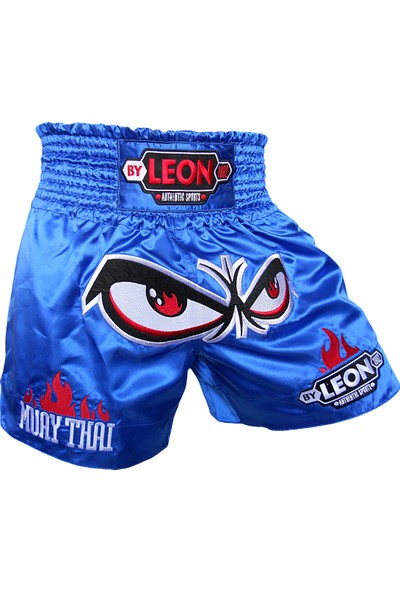 Leon No Fear Muay Thai ve Kick Boks Şortu Mavi BYL1001 Leon No Fear Muay Thai ve Kick Boks Şortu Mavi BYL1001