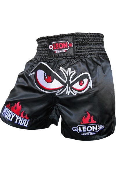 Leon No Fear Muay Thai ve Kick Boks Şortu Siyah BYL1001 Leon No Fear Muay Thai ve Kick Boks Şortu Siyah BYL1001