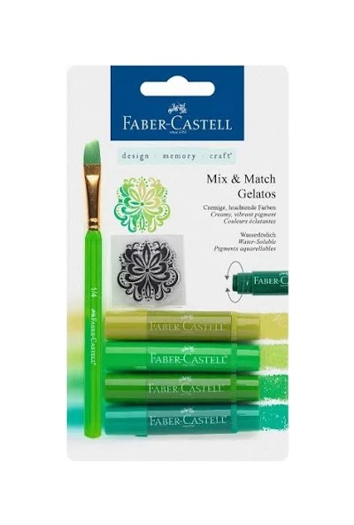 Faber-Castell Gelato Mum Boya Yeşil Tonları 4 renk Faber-Castell Gelato Mum Boya Yeşil Tonları 4 renk