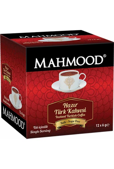 Mahmood Coffee Hazır Türk Kahvesi Sade 6 gr 12' li Mahmood Coffee Hazır Türk Kahvesi Sade 6 gr 12' li
