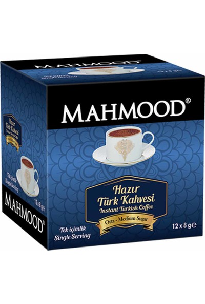 Mahmood Coffee Hazır Türk Kahvesi Orta 8 gr 12' li Mahmood Coffee Hazır Türk Kahvesi Orta 8 gr 12' li