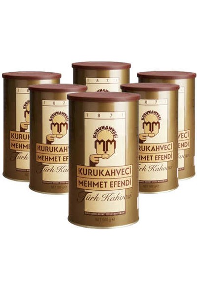 Mehmet Efendi Türk Kahvesi 500gr Teneke Kutu 6lı