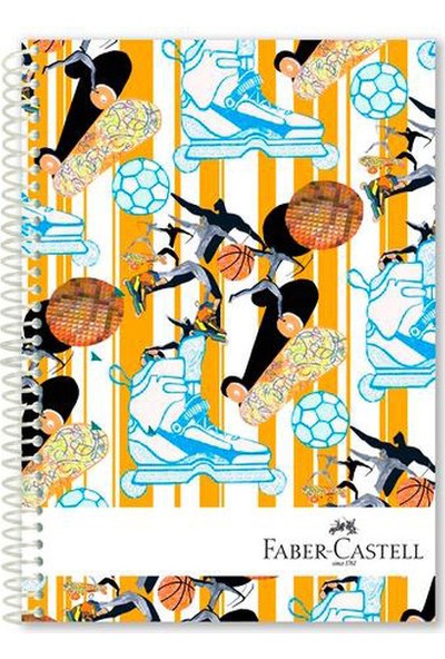 Faber-Castell Spor Sert Kapak Seperatörlü Defter 200YP