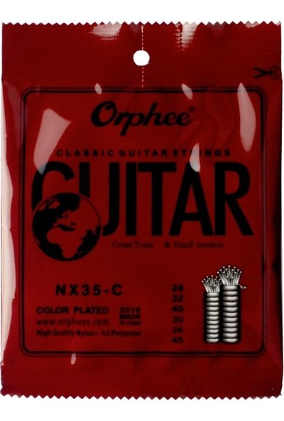 Orphee Nx35-C - Siyah Klasik Gitar Teli Orphee Nx35-C - Siyah Klasik Gitar Teli