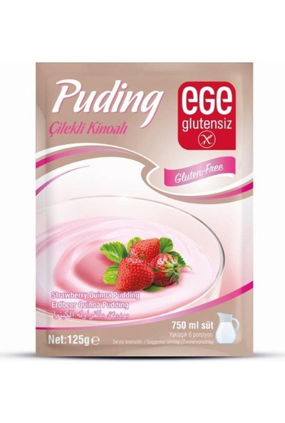Ege Glutensiz Çilekli Kinoalı Puding 125 gr