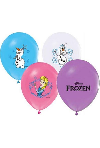 Balonpark 12 li Elsa Frozen Baskılı Karışık Balon Helyumla Uçan