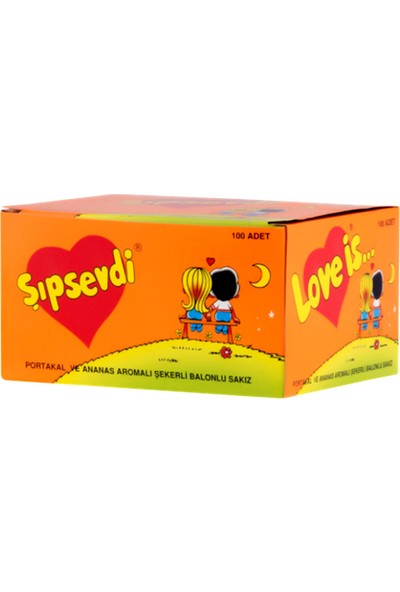 Kent Şıpsevdi Portakal ve Ananas Aromalı Şekerli Sakız 100' lü