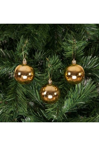 Partici Yılbaşı Ağacı Süsleme Topları Gold 6cm 6'lı