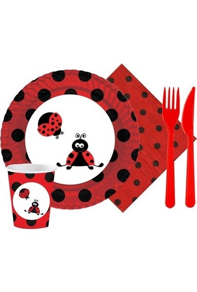 Sihirliparti Uğur Böceği Parti Seti 8 Kişilik