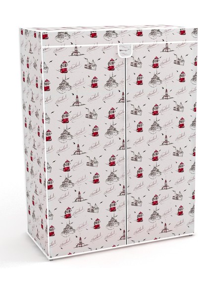 Dakron Eko Bez Dolap - Desenli Beyaz