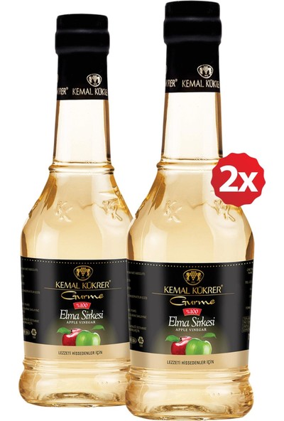 Kemal Kükrer Gurme Elma Sirkesi 500 ml 2 Li Paket Kemal Kükrer Gurme Elma Sirkesi 500 ml 2 Li Paket