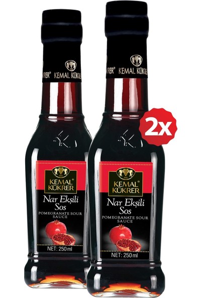 Kemal Kükrer Nar Ekşili Sos 250 ml 2' Li Paket Kemal Kükrer Nar Ekşili Sos 250 ml 2' Li Paket