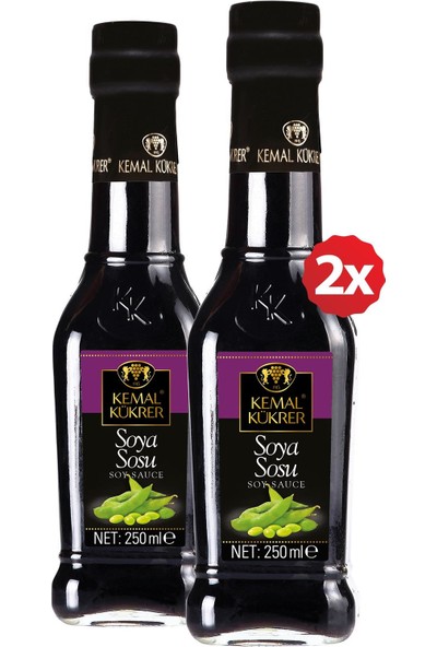 Kemal Kükrer Soya Sosu 250 ml 2' Li Paket Kemal Kükrer Soya Sosu 250 ml 2' Li Paket