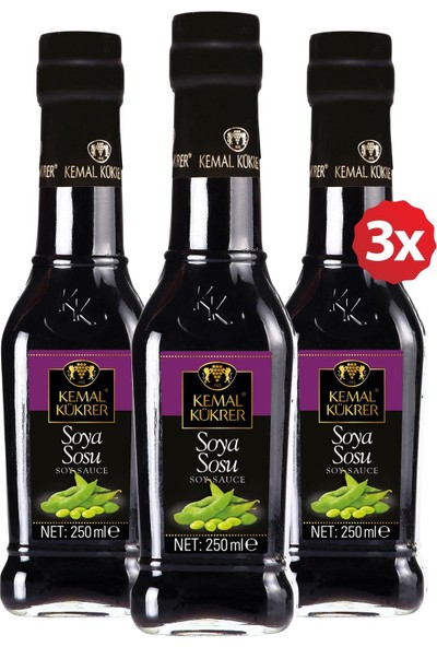 Kemal Kükrer Soya Sosu 250 ml 3' Li Paket Kemal Kükrer Soya Sosu 250 ml 3' Li Paket