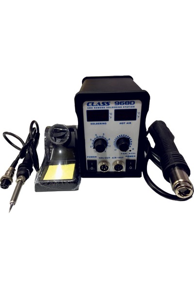 Class Best Markt Class 968+D Çift Dijital Ekranlı Sıcak Hava Üflemeli Ayarlı Havya İstasyonu Class Best Markt Class 968+D Çift Dijital Ekranlı Sıcak Hava Üflemeli Ayarlı Havya İstasyonu