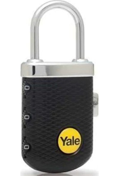 Yale Zarif Tip Şifreli Asma Kilit Siyah Blister