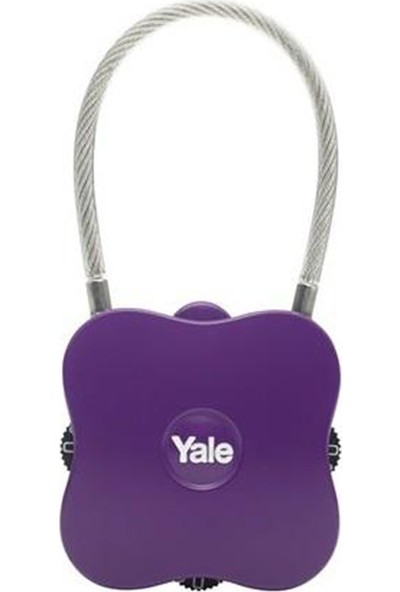 Yale Yuvarlak Köşeli Asma Kilit - Mor Blister