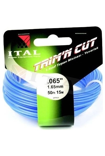 Ital 2.40Mm 15 Mt.Yuvarlak Beyaz Tırpan Misinası Ot Çim Kesme İpi