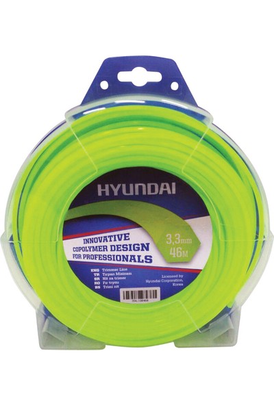Hyundai 3.30Mm 46 Mt.Altı Köşe Sarı Tırpan Misinası Ot Çim Kesme İpi