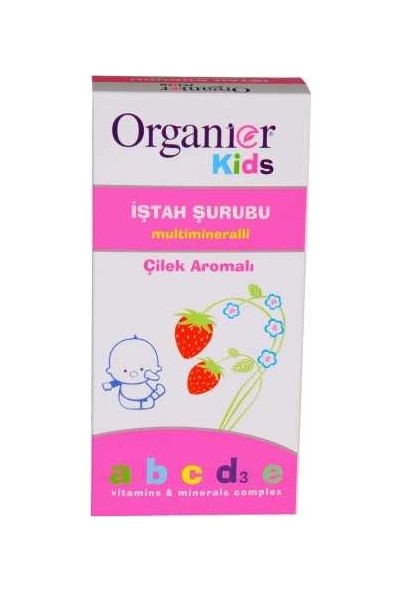 Organier Kids Çilek Aromalı Şurup 200 ml