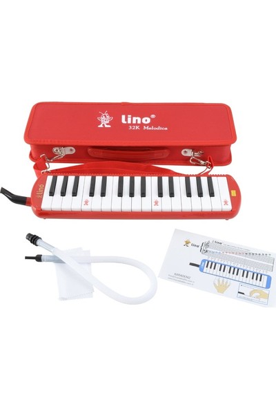 Lino Melodika 32K Tuşlu Çantalı Kırmızı