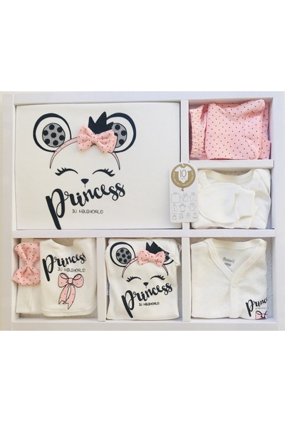 Miniworld Kız Bebek Fiyonklu Prenses 10'lu Hastane Çıkışı Doğal Antialerjik