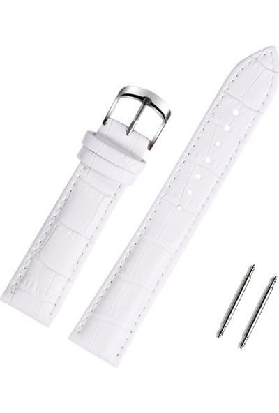 Beyaz Deri Kol Saati Kordonu 20Mm Deri Kayış Beyaz Deri Kol Saati Kordonu 20Mm Deri Kayış