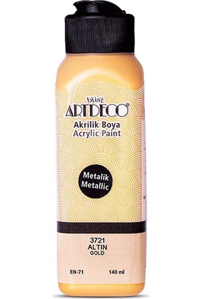 Artdeco Metalik Akrilik Boya, 140 Ml, Altın 3721