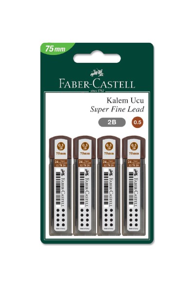 Faber-Castell Blister 4'Lü Super Fine Min, 2B 0.5 (75 Mm) Faber-Castell Blister 4'Lü Super Fine Min, 2B 0.5 (75 Mm)