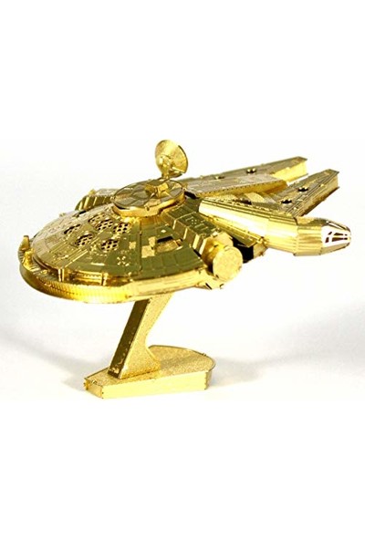 Soico Lazer Kesim Metal Model Uzay Gemisi Milenyum Falcon Altın Rengi