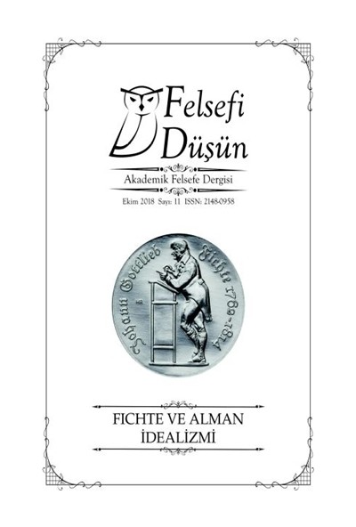 Felsefi Düşün Akademik Felsefe Dergisi Sayı : 11 Ekim 2018 Felsefi Düşün Akademik Felsefe Dergisi Sayı : 11 Ekim 2018