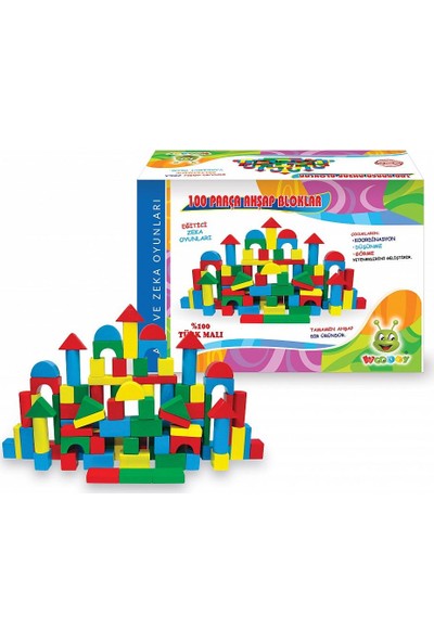 Woodoy Kr085 Woodoy 100 Parça Ahşap Bloklar Woodoy Kr085 Woodoy 100 Parça Ahşap Bloklar