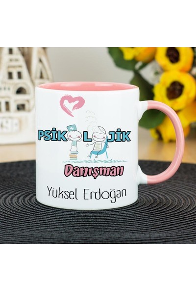 Hediyelen Psikolojik Danışman Kupa Bardak - Pembe Hediyelen Psikolojik Danışman Kupa Bardak - Pembe