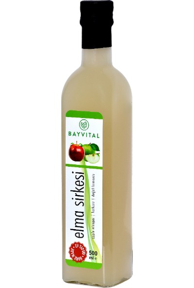 Bayvital- Elma Sirkesi 500 ml Doğal Fermente - Ev Yapımı