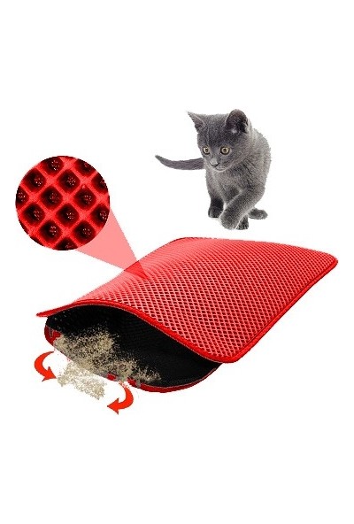 Mia Pet Elekli Kedi Tuvalet Önü Paspası 90 x 59 cm