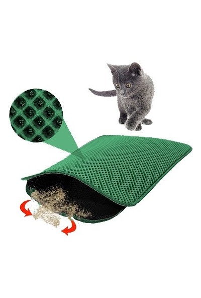 Mia Pet Elekli Kedi Tuvalet Önü Paspası 90 x 59 cm