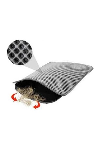 Mia Pet Elekli Kedi Tuvalet Önü Paspası 90 x 59 cm