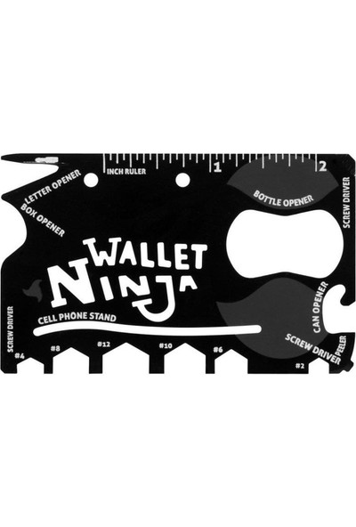 Blueway Ninja Wallet 18 in 1 Çok Fonksiyonlu Açacak Kart Ninja Kart Bıçak Blueway Ninja Wallet 18 in 1 Çok Fonksiyonlu Açacak Kart Ninja Kart Bıçak