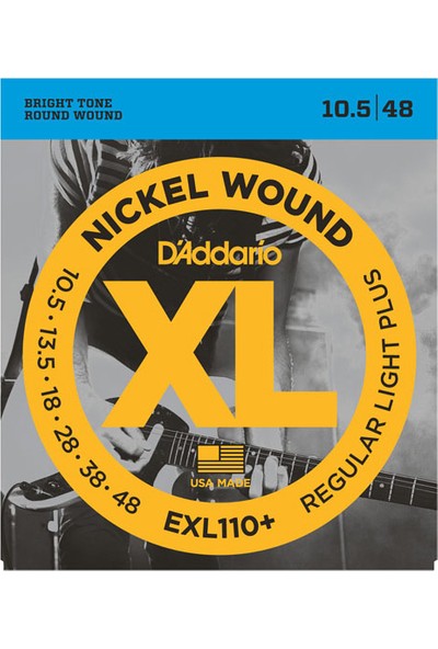 D'Addario Exl110+ Nickel Wound, Regular Light Plus, 10.5-48 Takım Tel Elektro Gitar Teli .0105-048 D'Addario Exl110+ Nickel Wound, Regular Light Plus, 10.5-48 Takım Tel Elektro Gitar Teli .0105-048
