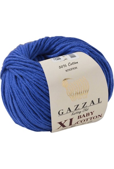 Gazzal Baby Cotton Xl Saks Mavi Bebek Yünü-3421Xl